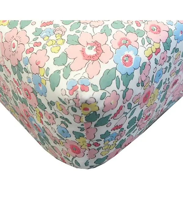 COCO & WOLF Liberty Fabric Print Fitted Sheet - Betsy Blossom Pink