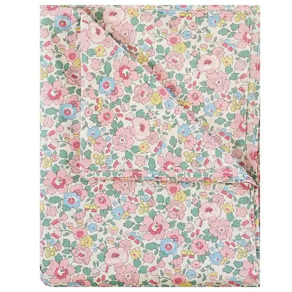 COCO & WOLF Liberty Fabric Print Flat Top Sheet - Betsy Blossom Pink