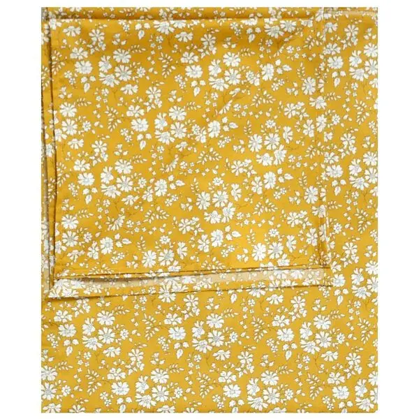 COCO & WOLF Liberty Fabric Print Flat Top Sheet - Capel Mustard
