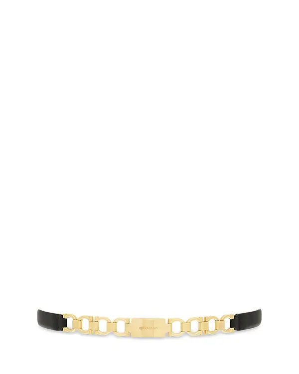 FERRAGAMO Extendable Gancini Bijoux Belt - Nero