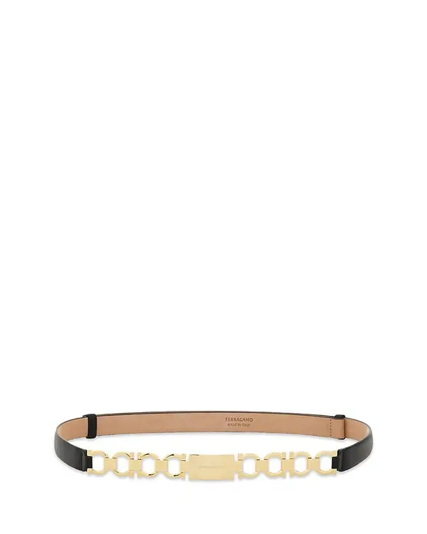 FERRAGAMO Extendable Gancini Bijoux Belt - Nero
