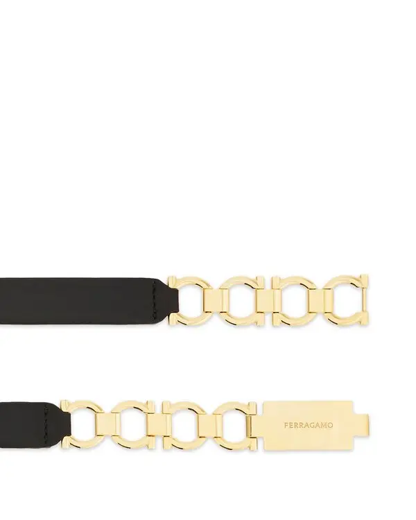 FERRAGAMO Extendable Gancini Bijoux Belt - Nero