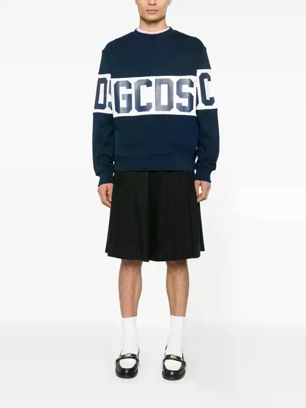 Gcds Logo-band Sweatshirt - Blue