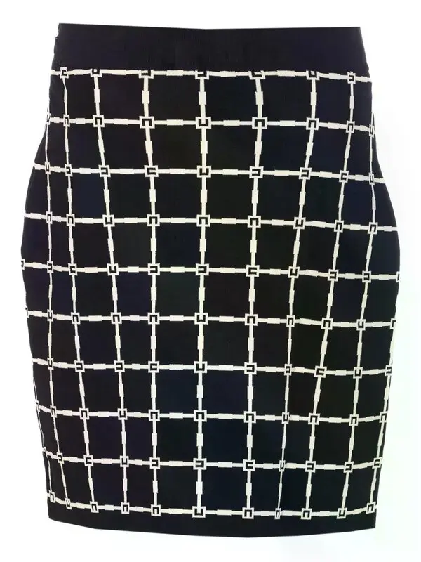 Elisabetta Franchi Grid-patterned Mini Skirt