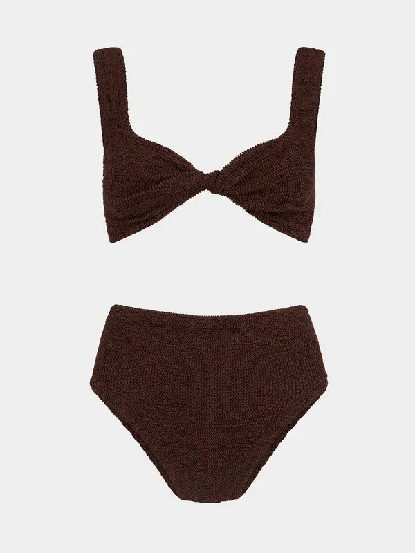 Hunza G Jamie Bikini - Metallic Chocolate
