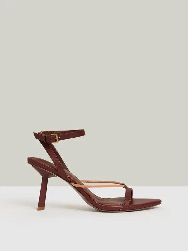 REISS Ashley Leather Heeled Sandals
