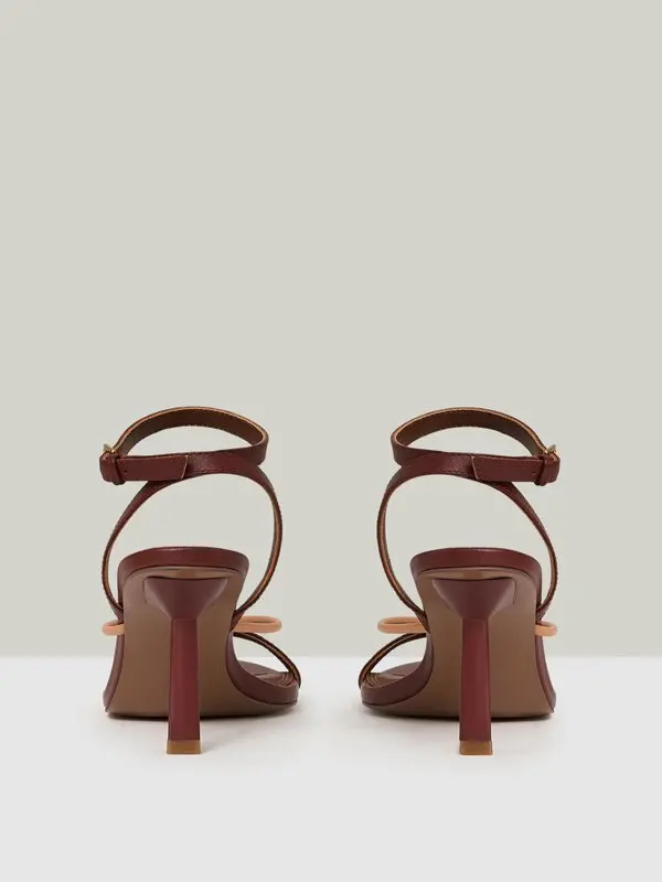 REISS Ashley Leather Heeled Sandals