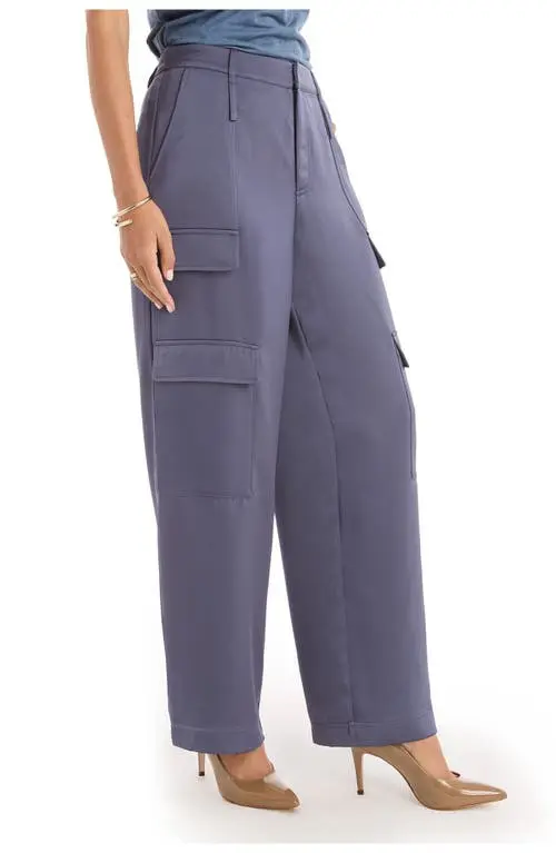 THE NOLI SHOP Milan Satin Cargo Pant - Navy
