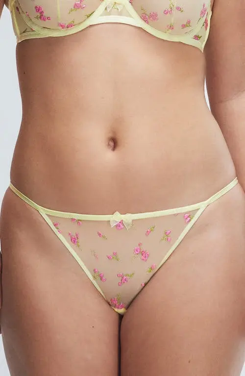 SAVAGE X FENTY Puff Flowers String Bikini - Mint Yellow