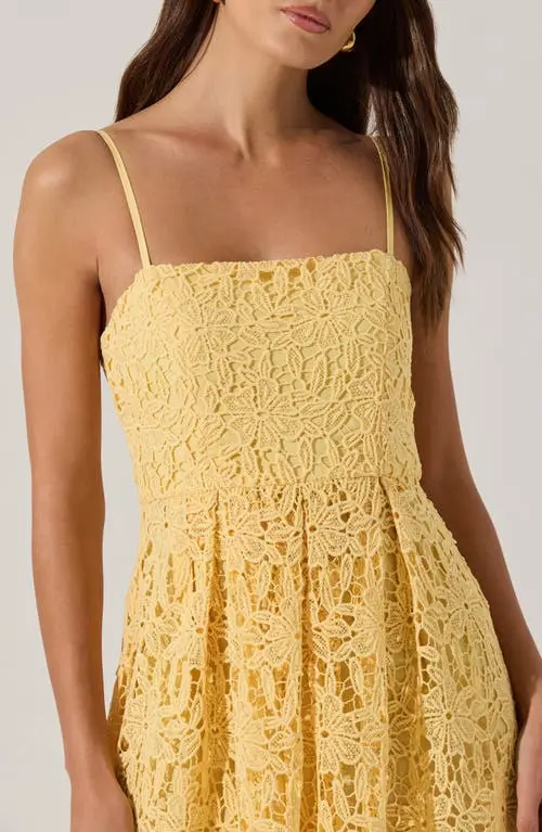 Astr The Label Floral Lace Midi Dress