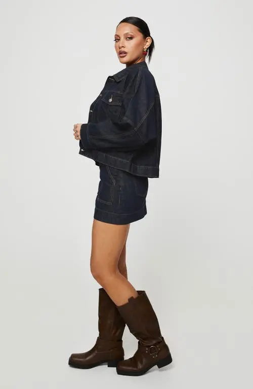Princess Polly Hughes Patch Pocket Denim Miniskirt