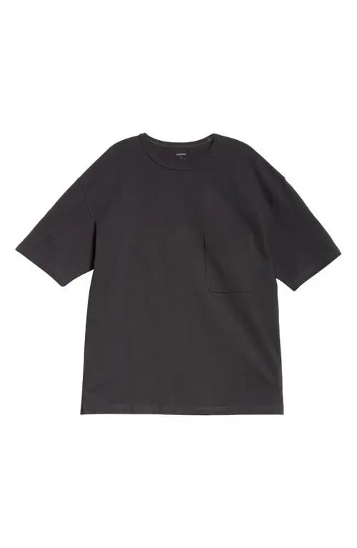 LEMAIRE Boxy Cotton & Linen T-shirt - Jet Black