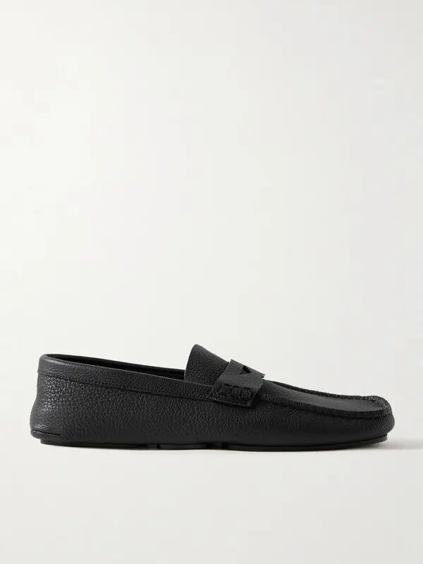 Khaite Billy Textured-leather Loafers