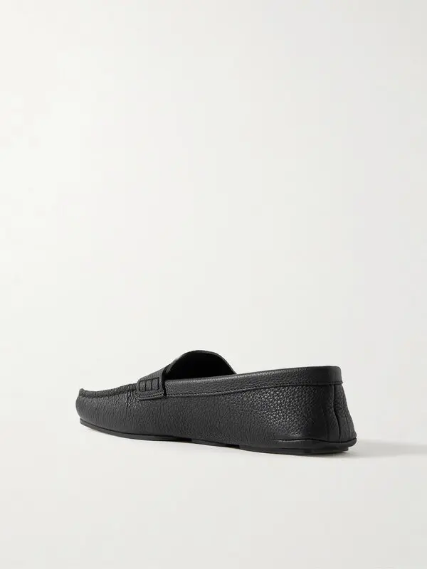Khaite Billy Textured-leather Loafers