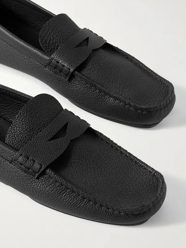 Khaite Billy Textured-leather Loafers