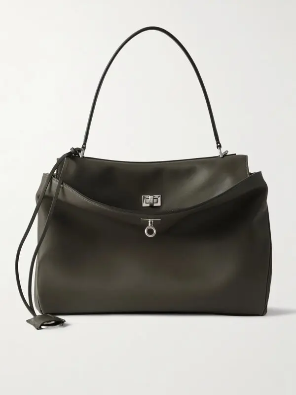 Balenciaga Rodeo Medium Leather Shoulder Bag