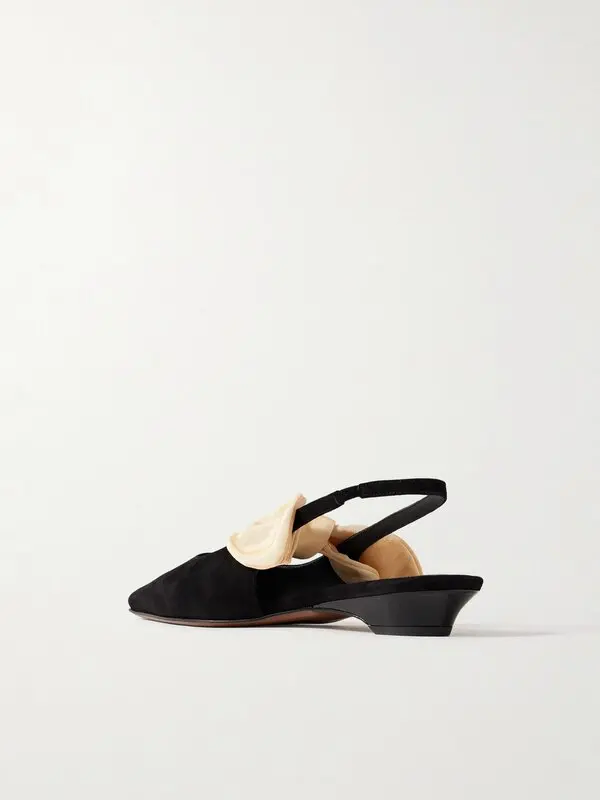 NEOUS Uba Bow-embellished Slingback Flats
