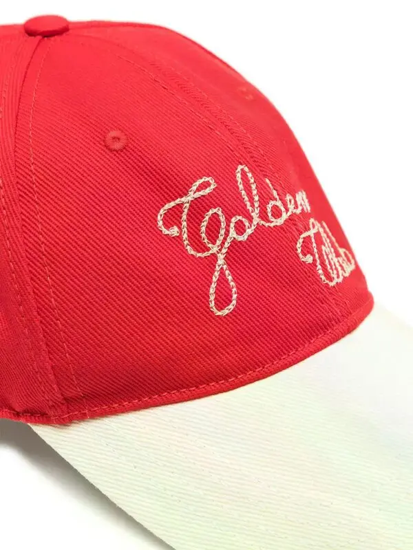  Two-Tone Red Baseball Cap with Black Embroidered Logo golden-goose-deluxe-brand-  main image 2