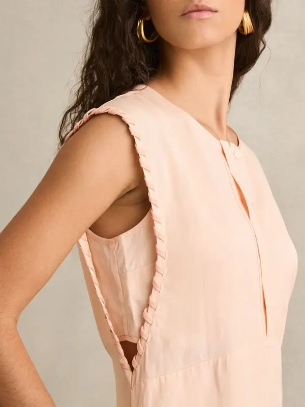 REISS Fawn Whipstitch Shift Dress