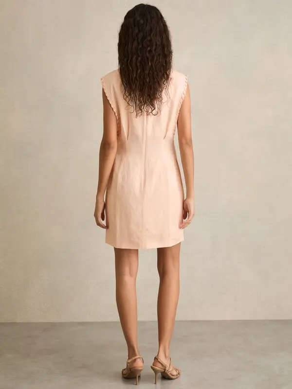 REISS Fawn Whipstitch Shift Dress