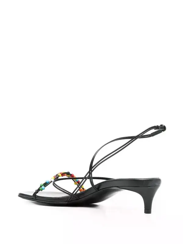 Khaite 35mm Loop Sandals - Black