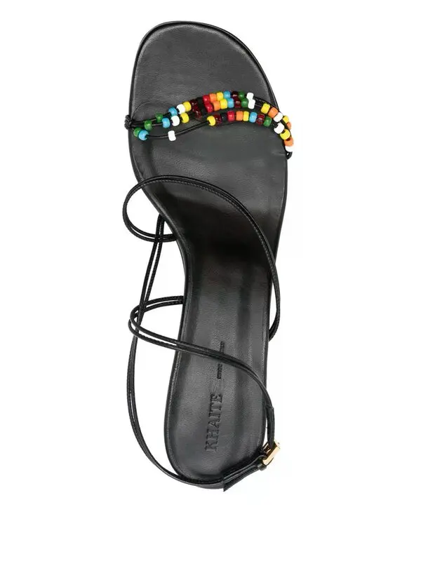 Khaite 35mm Loop Sandals - Black