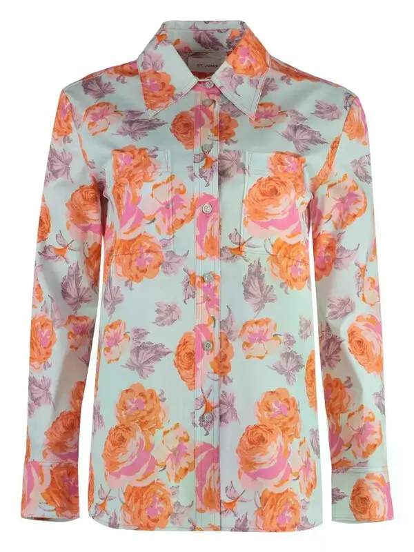 St. John Floral Print Shirt