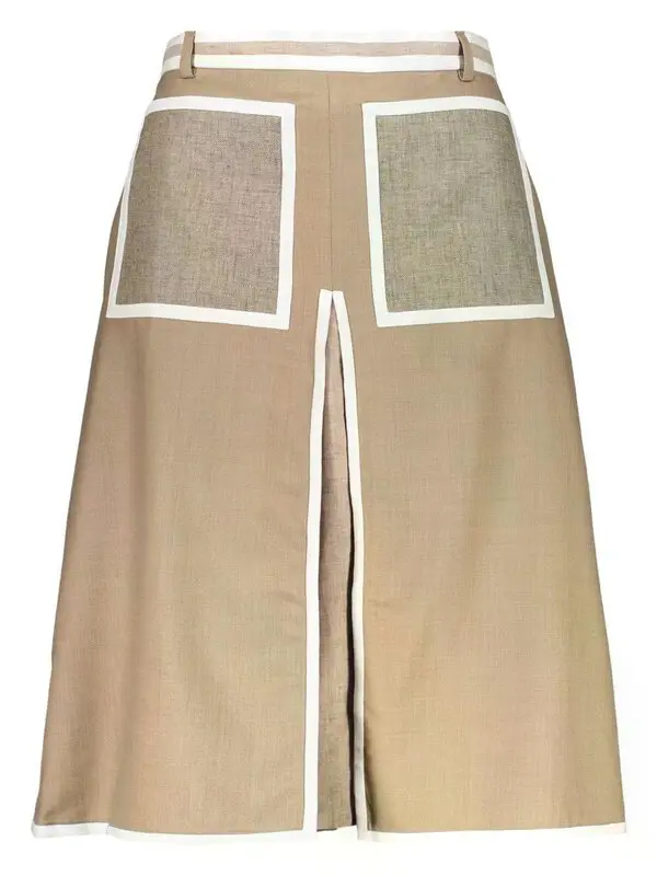 Burberry Contrasting-trim Midi Skirt