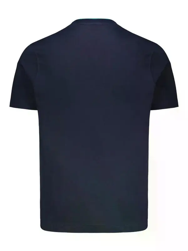 Paul & Shark Contrast-detail Cotton T-shirt - Blue