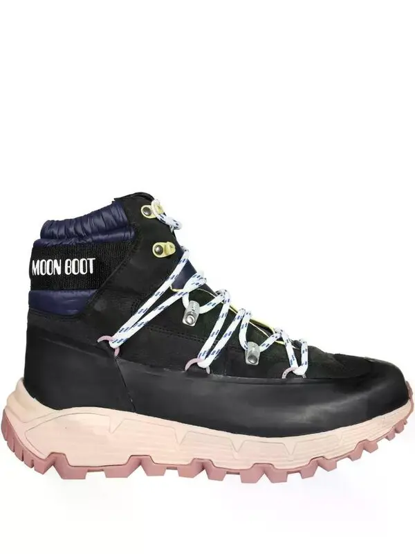 Moon Boot Lace-up Ankle Boots - Black
