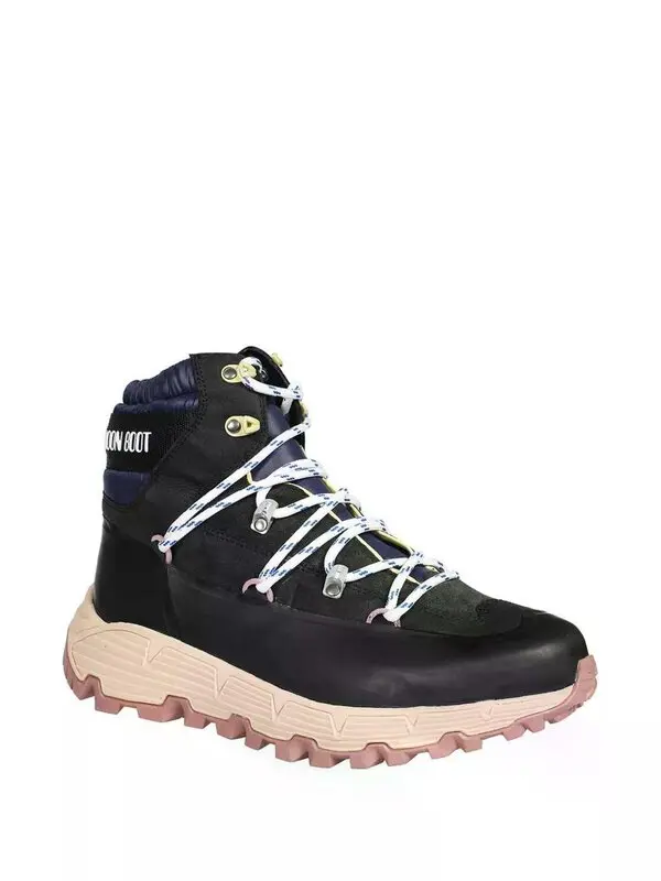Moon Boot Lace-up Ankle Boots - Black