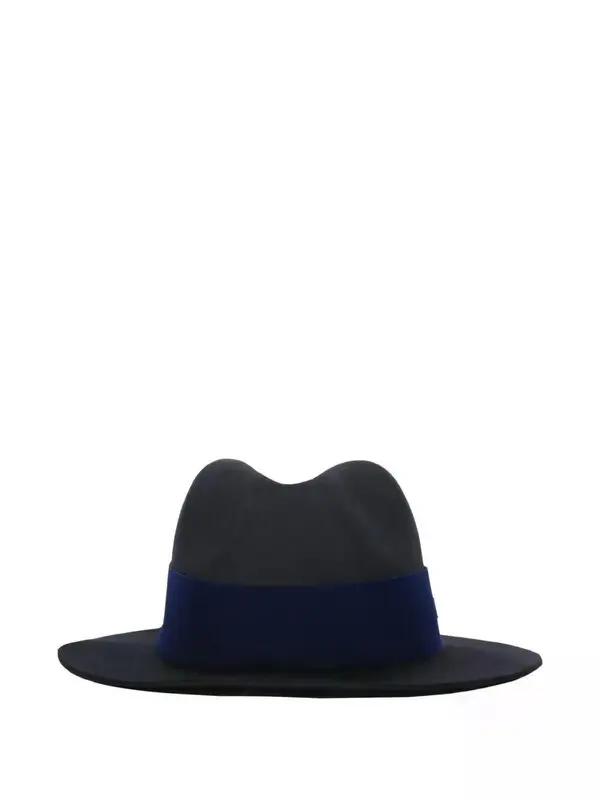 Emporio Armani Wool Fedora Hat - Blue