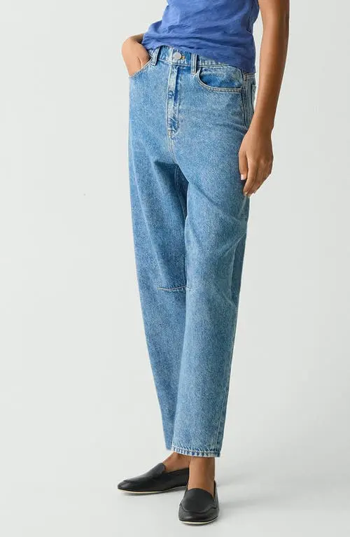 Theory Barrel Leg Jeans - Ice Blue