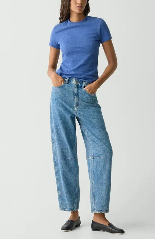 Theory Barrel Leg Jeans - Ice Blue