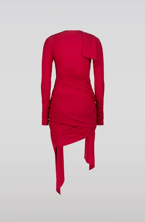 SAEMDI Sporty Jersey Mini Dress - Red