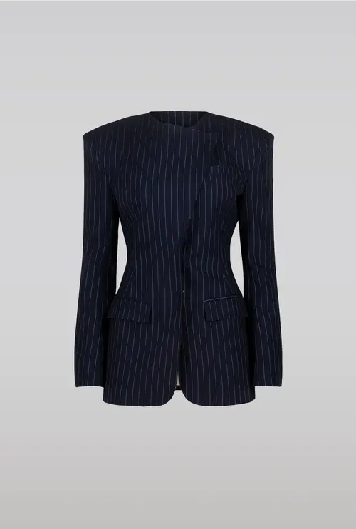 SAEMDI Pinstripe Suit Jacket