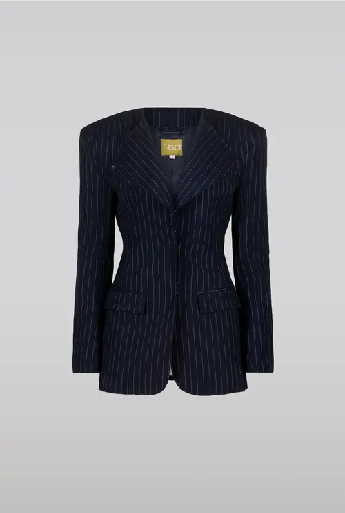 SAEMDI Pinstripe Suit Jacket