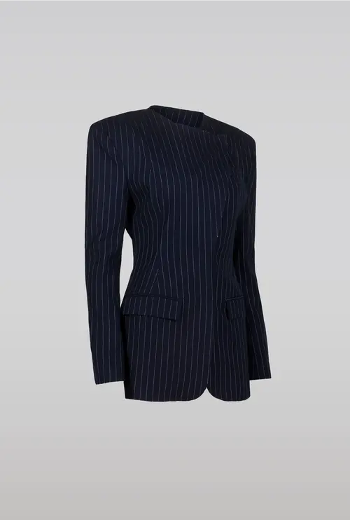 SAEMDI Pinstripe Suit Jacket