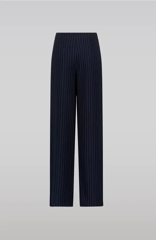 SAEMDI Pinstripe Wide-leg Trousers