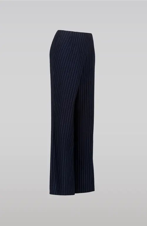 SAEMDI Pinstripe Wide-leg Trousers
