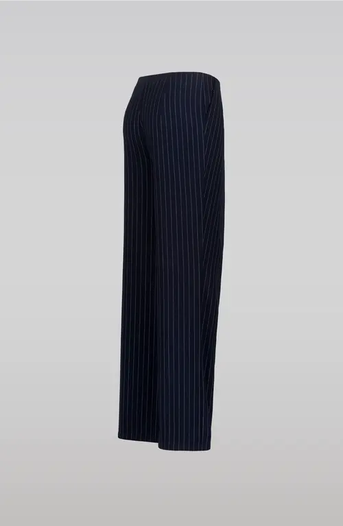 SAEMDI Pinstripe Wide-leg Trousers