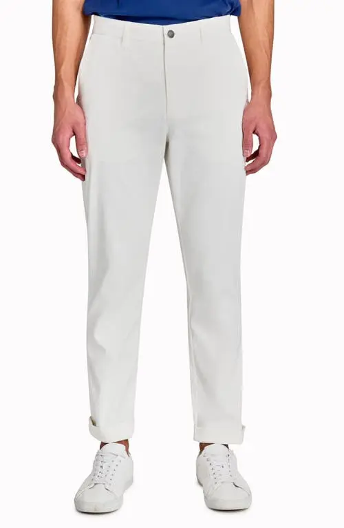 CON.STRUCT Slim Fit Stretch Flat Front Pants - White