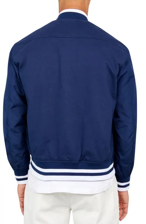CON.STRUCT Solid Varsity Jacket - Navy
