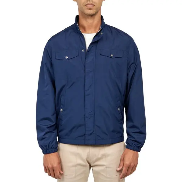 CON.STRUCT Slim Fit Solid Hybrid Field Jacket - Navy