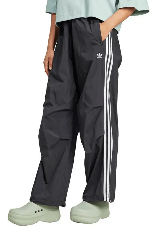 Adidas Adicolor Lifestyle 3-stripes Wide Leg Woven Pants - Black
