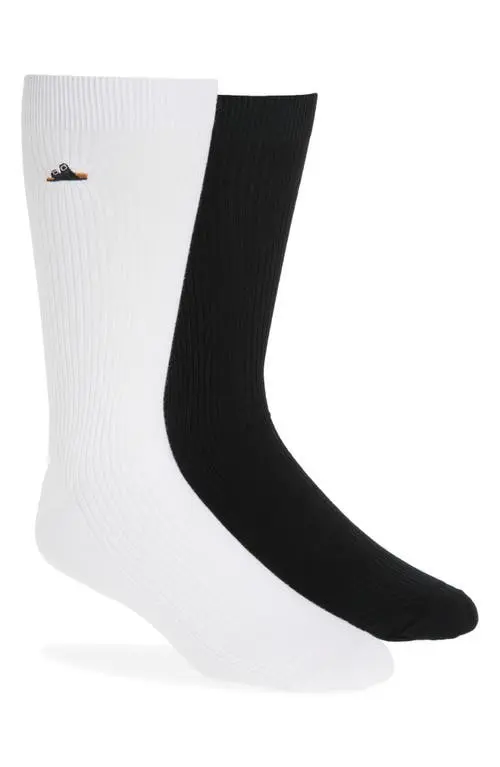 BIRKENSTOCK 2-pack Cotton-blend Crew Socks - Black/ White
