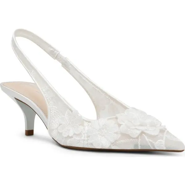 Betsey Johnson Dian Slingback Pumps - Ivory