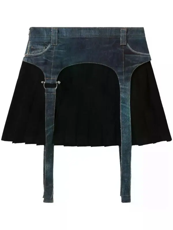 Andersson Bell Trompe L'oeil Pleated Mini Skirt