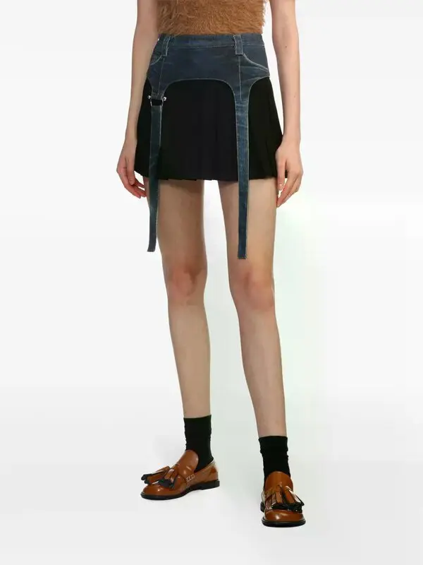Andersson Bell Trompe L'oeil Pleated Mini Skirt