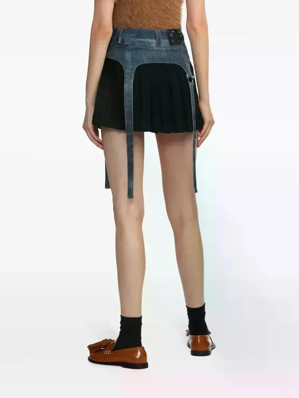 Andersson Bell Trompe L'oeil Pleated Mini Skirt